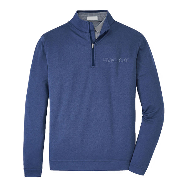 Peter Millar Central Park Boathouse Navy Quarter-Zip Pullover